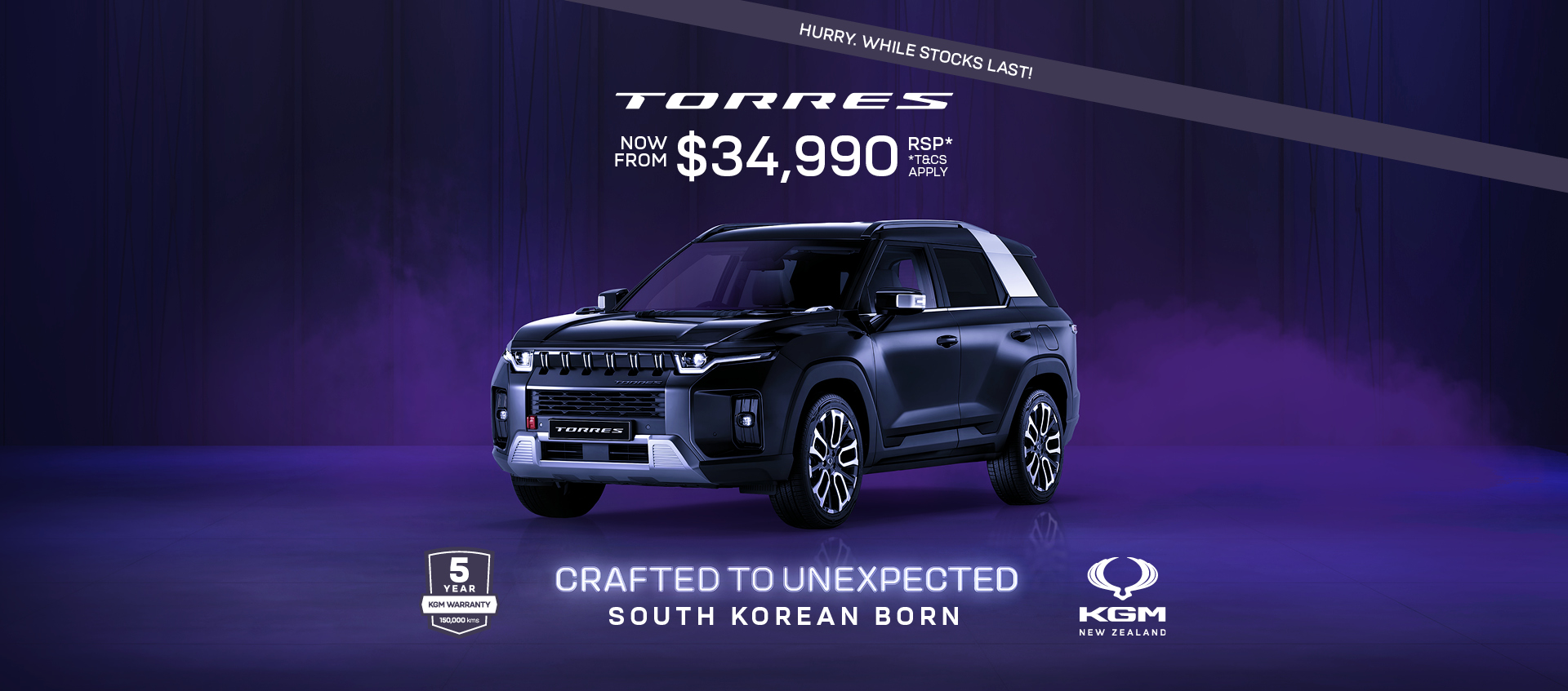 KGM Torres – Sleek 5-Seater SUV with Advanced Features | KGM